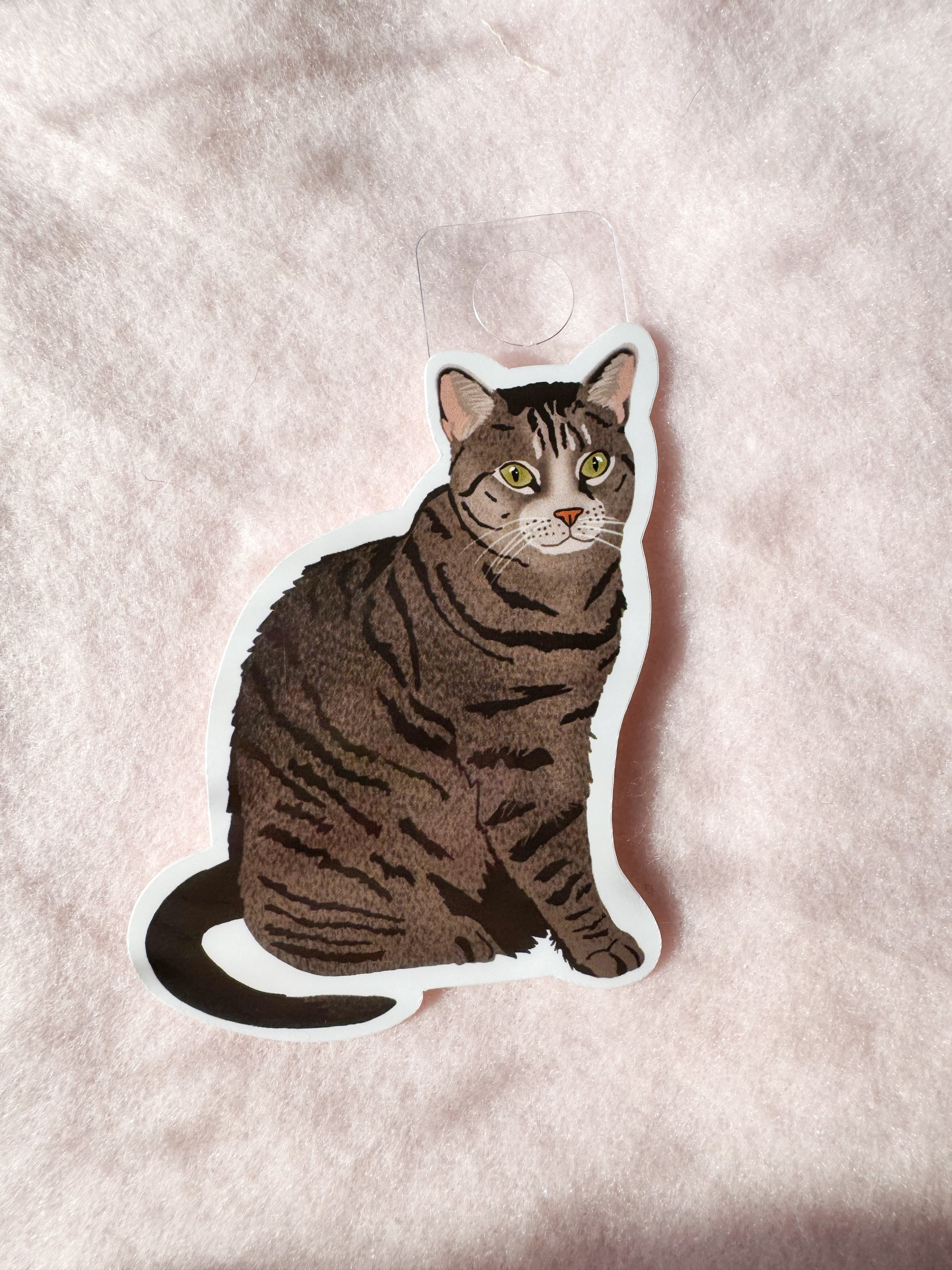 Domestic Shorthair, Brown Tabby Sticker - Our Cheery Corner